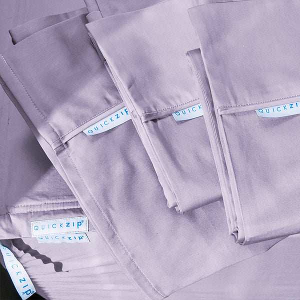 Twin Percale Cotton Zip Sheet Starter Pack from QuickZip Sheet Company