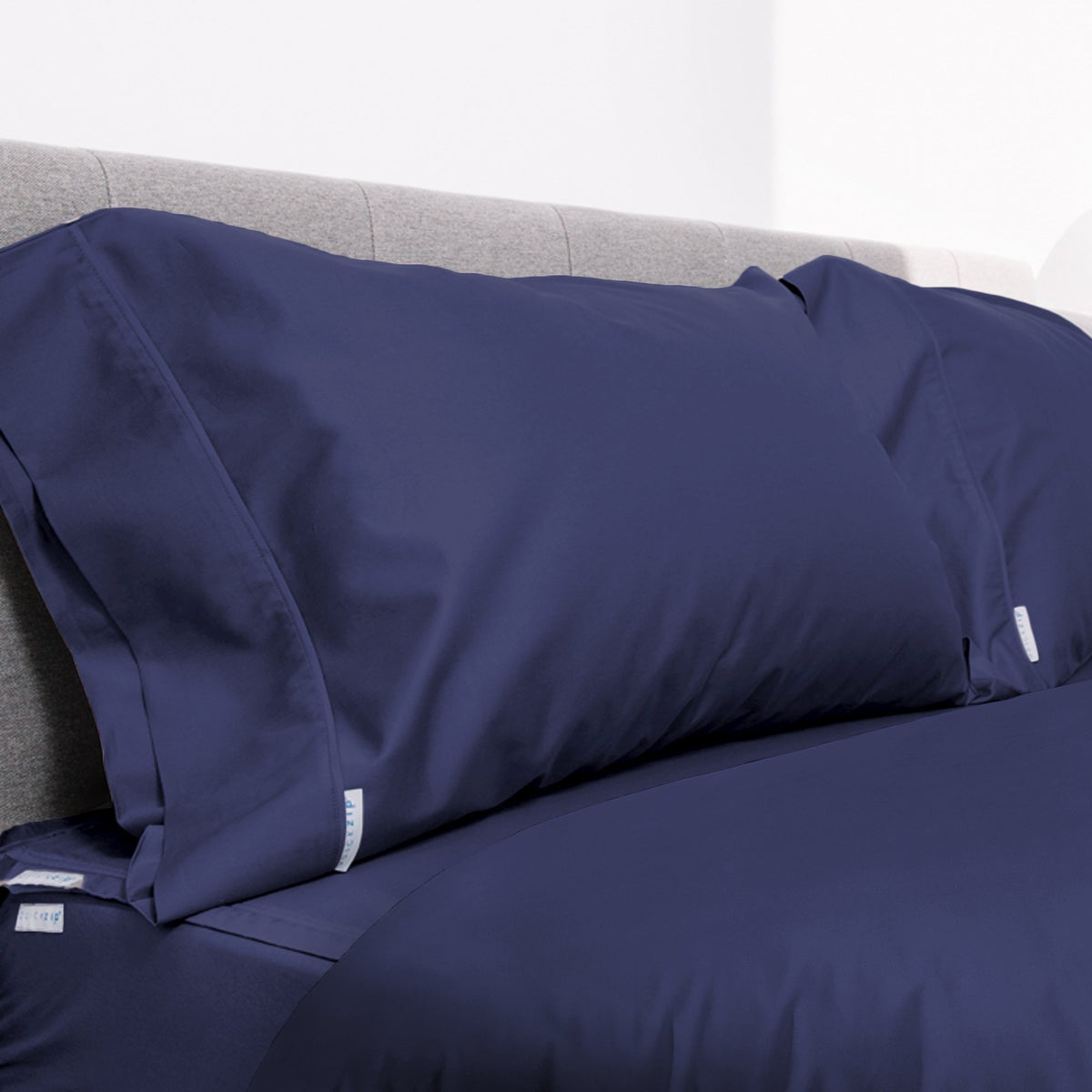 Twin XL Split Percale Cotton Zip Sheet Starter Pack from QuickZip Sheet ...