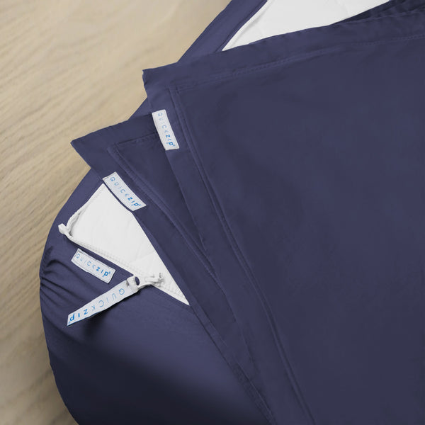 Twin XL Split Percale Cotton Zip Sheet Starter Pack from QuickZip Sheet ...