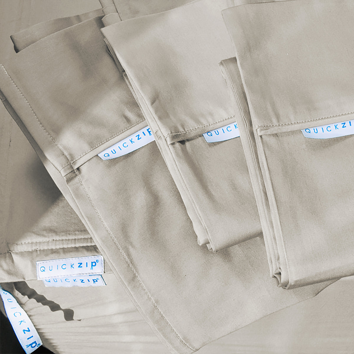 Queen Luxe Sateen Cotton Zip Sheet Starter Pack from QuickZip Sheet Company