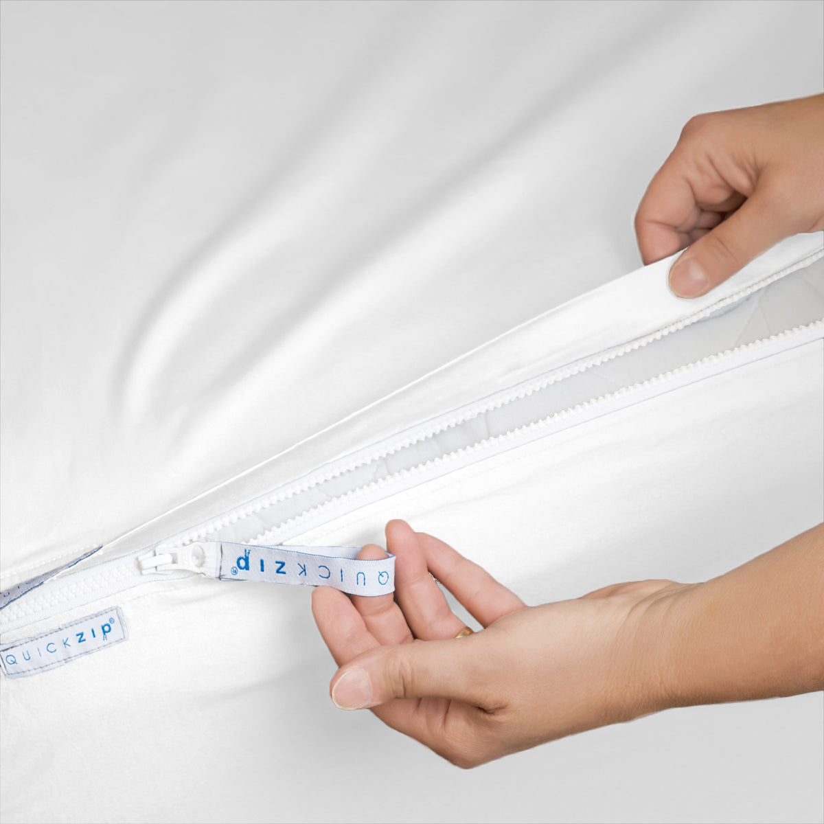 Twin XL Split Percale Cotton Zip Sheet Starter Pack from QuickZip Sheet ...