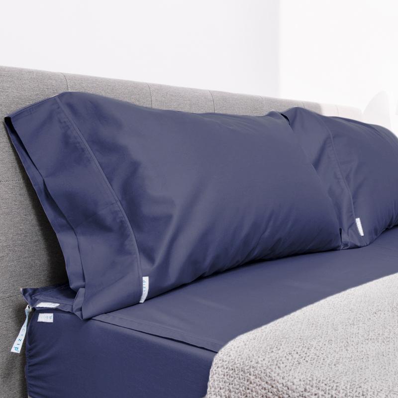 Twin Percale Cotton Zip Sheet Starter Pack from QuickZip Sheet Company